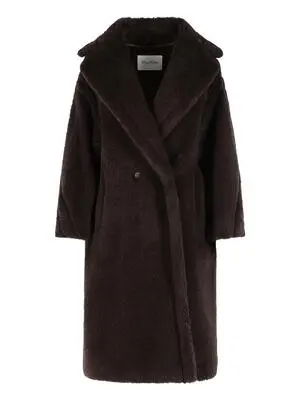 Max Mara Tedgirl' Dark Alpaca Blend Coat - Brown