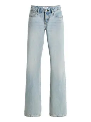 RE/DONE X Kaia Gerber Grayson Rigid Mid-rise Straight-leg Jeans - Light Wash