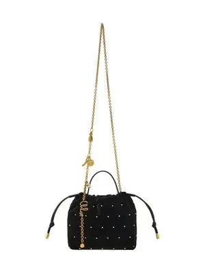 Chloé Studded Velvet Pouch - Black
