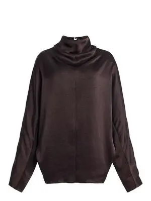 Citizens Of Humanity Ilaria Draped Satin Top - Brown