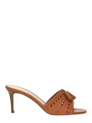 GIANVITO ROSSI Fes Leather Mules - Brown
