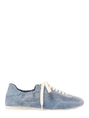 Simkhai Georgie Denim Leather Combo Sneaker - Blue