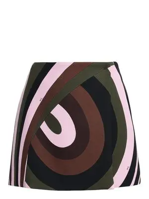 Emilio Pucci Printed Silk-twill Mini Skirt - Multi