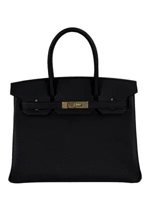 Hermès Hermès Birkin 30 Black Togo Permabrass Hardware Black