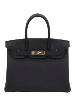 Hermès Hermès Birkin 30 Black Togo Permabrass Hardware Black