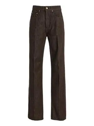 Ossou Noon Rigid Mid-rise Straight-leg Jeans - Brown