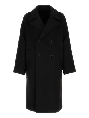 LEMAIRE Wool Alpaca Coat - Black