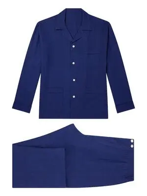 Anderson & Sheppard Linen Pyjama Set - Blue