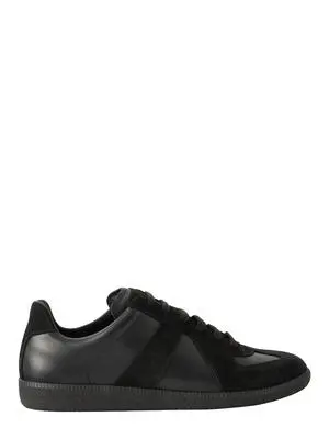 MAISON MARGIELA Maison Margiela - Replica Leather And Suede Sneakers - Men - Black  Black
