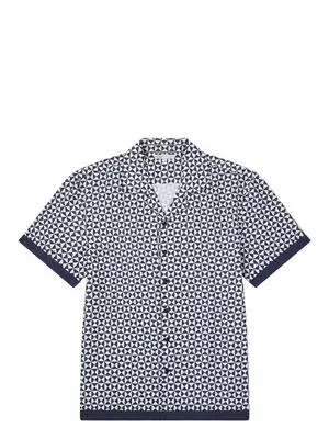 Onia Camp-collar Printed Tencel™ Shirt - Blue