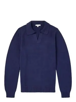 Onia Cotton Polo Sweater - Blue