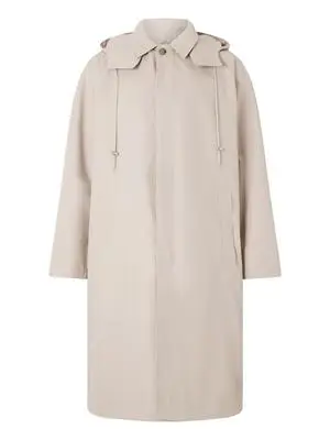 DE BONNE FACTURE De Bonne Facture - Grandad Giant Mac Cotton Coat - Men - Neutrals 