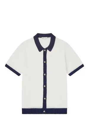 Onia Crocheted Linen Shirt - Neutrals
