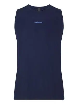 Lululemon Logo-print Mesh Running Top - Blue