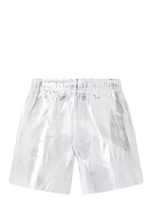 Satisfy Straight-leg 5" Logo-appliqu&eacute;d Printed Peaceshell&trade; Shorts - Silver