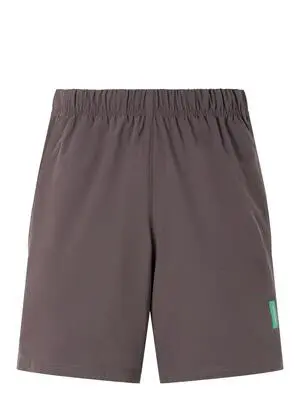 DISTRICT VISION Straight-leg Logo-appliqu&eacute;d 9" Stretch-jersey Running Shorts - Brown