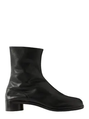 MAISON MARGIELA Maison Margiela - Tabi Split-Toe Textured-Leather Ankle Boots - Men - Black  Black