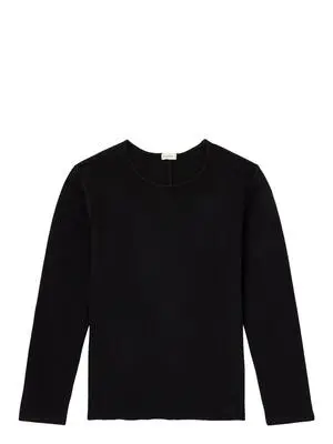 SECOND / LAYER Cotton-jersey T-shirt - Black