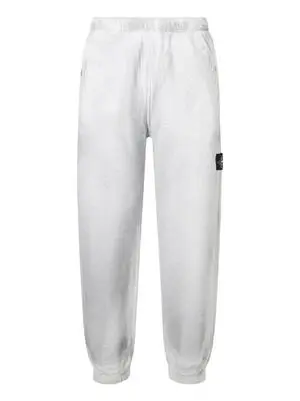 Stone Island Tapered Reflective Organic Cotton Fleece Sweatpants - Gray