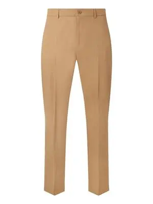 Moncler Straight-leg Cotton-blend Trousers - Neutrals