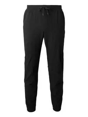 Lululemon Licence To Train Tapered Stretch Recycled Waffle-knit Joggers - Black