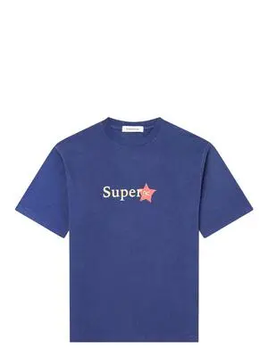 DISTRICT VISION California Printed Cotton-jersey T-shirt - Blue