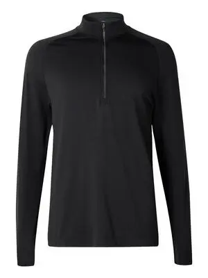 Lululemon Metal Vent Tech 2.5 Slim-fit Stretch-jersey Half-zip Top - Black