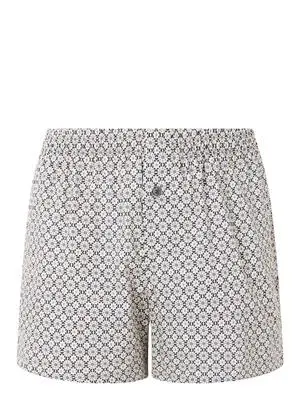 ZIMMERLI Zimmerli - Printed Cotton-Sateen Boxer Shorts - Men - Gray - S