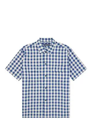 MONITALY Monitaly - Milano Gingham Cotton And Linen-Blend Shirt - Men - Blue - S