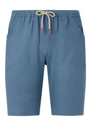 Kiton Drawstring Linen Shorts - Blue
