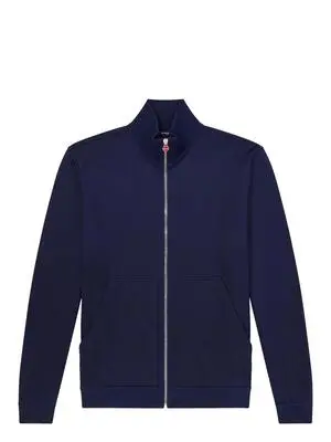 Kiton Kiton - Cotton And Silk-Blend Zip-Up Sweater - Men - Blue - M Blue
