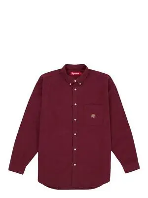 Supreme Loose Fit Flannel Oxford Shirt - Red