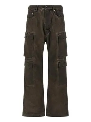 Rick Owens Double Cargo Jeans' Pants - Gray