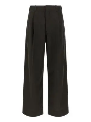 LEMAIRE Single Pleat' Pants - Brown