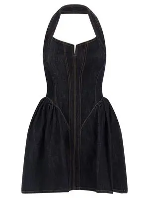 SELF-PORTRAIT Denim Dress - Blue