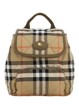 Burberry Embroidered Canvas Mini Horseshoe Backpack - Multicolor