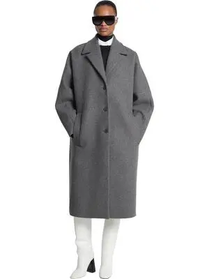 Michael Kors Wool Melton Cocoon Coat In Size By - Grey