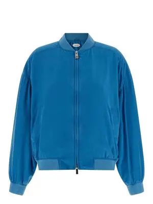 Versace Silk Poplin Blouson - Blue