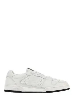 Fendi Leather Match Sneakers - White