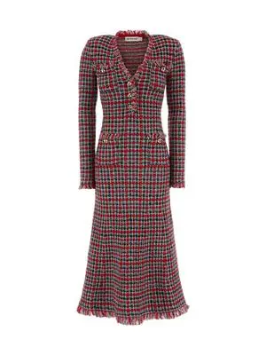 SELF-PORTRAIT Tweed Dress - Multicolor