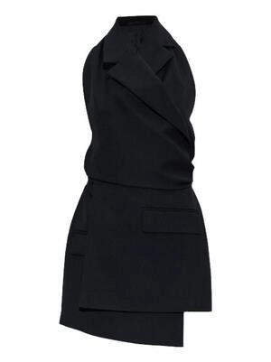 DRIES VAN NOTEN Backless Wool Twill Top