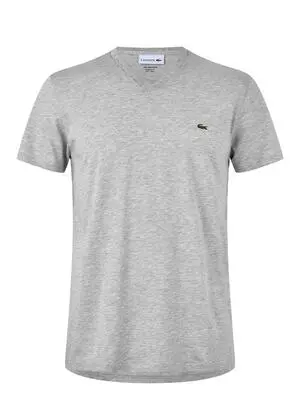 Lacoste Vneck Shortsleeve Tshirt - Gray