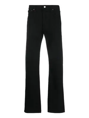 LEVI'S 501 Logo Patch Straight Leg Jeans - Black