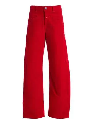 Closed Tori-x Stretch-corduroy Mid-rise Barrel-leg Jeans - Red