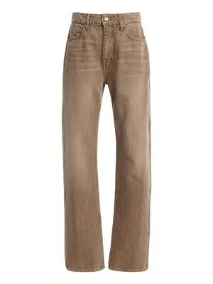 Ossou Holt Rigid Mid-rise Straight-leg Jeans - Brown