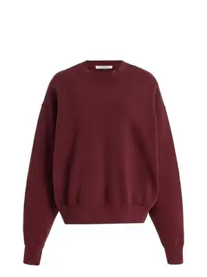 SLVRLAKE Cinch Cotton Crewneck Sweatshirt - Red