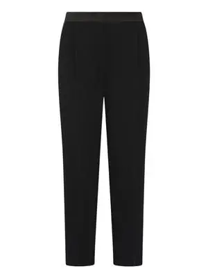 Marella Envers Satin Chino Trousers - Black