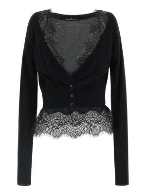 ERMANO SCERVINO Ermanno Scervino Lace Cardigan - Black