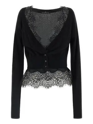 ERMANO SCERVINO Ermanno Scervino Lace Cardigan - Black
