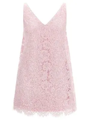 SELF-PORTRAIT Sequin Lace Dress - Pink